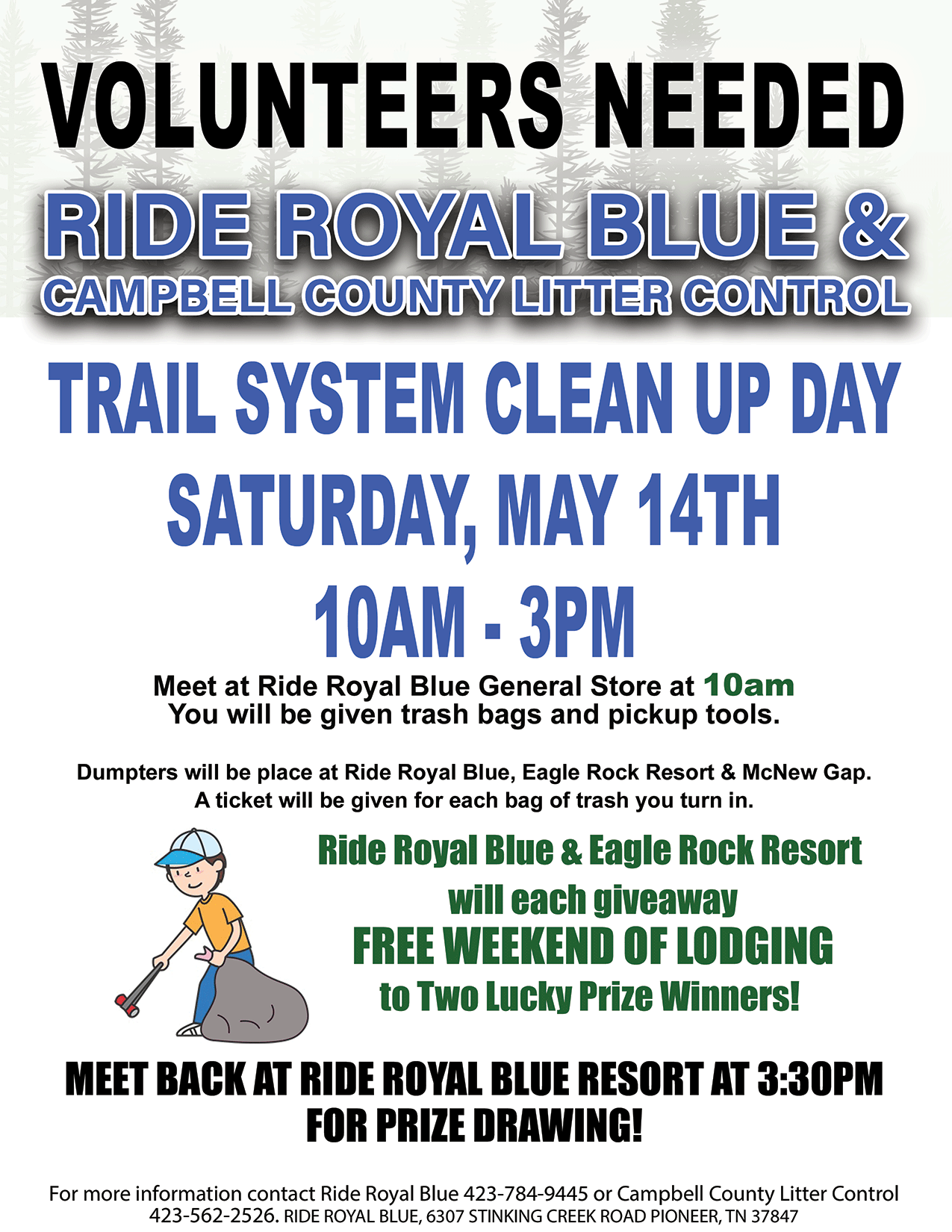 Trail System Clean-Up Day - Ride Royal Blue Resort